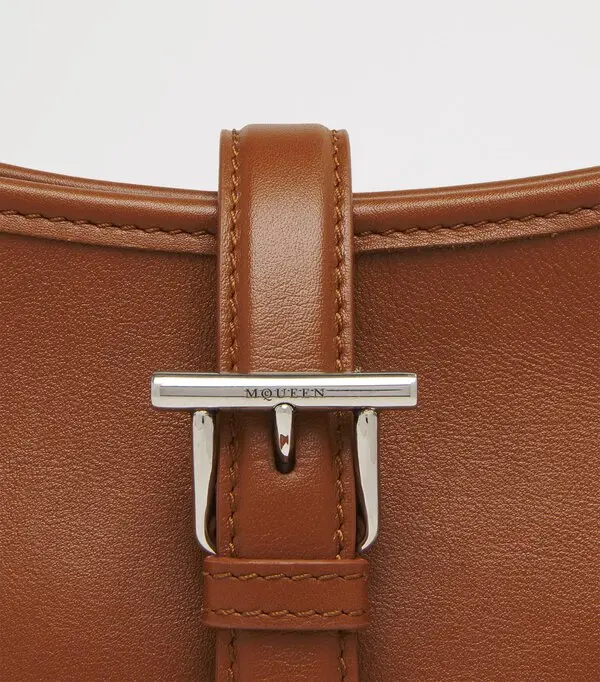 Alexander McQueen Mini Leather T-bar Shoulder Bag - Brown