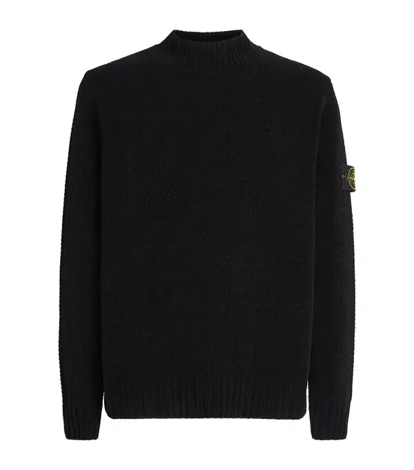 Stone Island Cotton Compass Sweater - Black