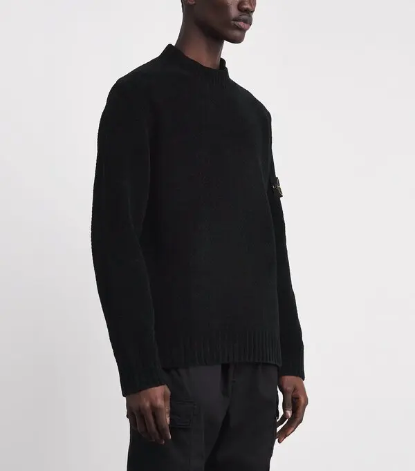 Stone Island Cotton Compass Sweater - Black