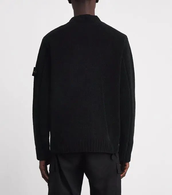 Stone Island Cotton Compass Sweater - Black