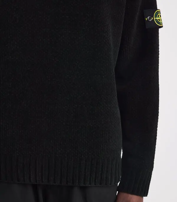 Stone Island Cotton Compass Sweater - Black