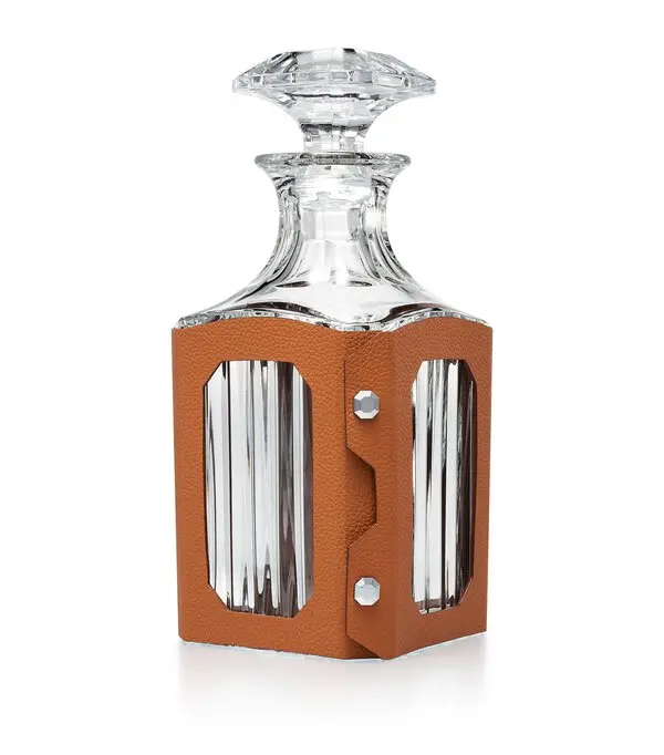 THE MARTHA, BY BACCARAT Leather Octogone Decanter Case - Clear