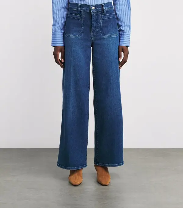 FRAME Le Slim Palazzo Bootcut Jeans - Blue