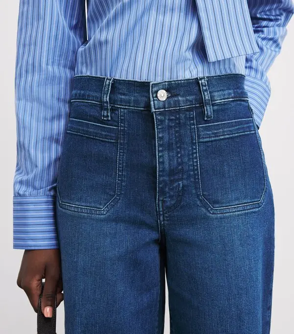 FRAME Le Slim Palazzo Bootcut Jeans - Blue