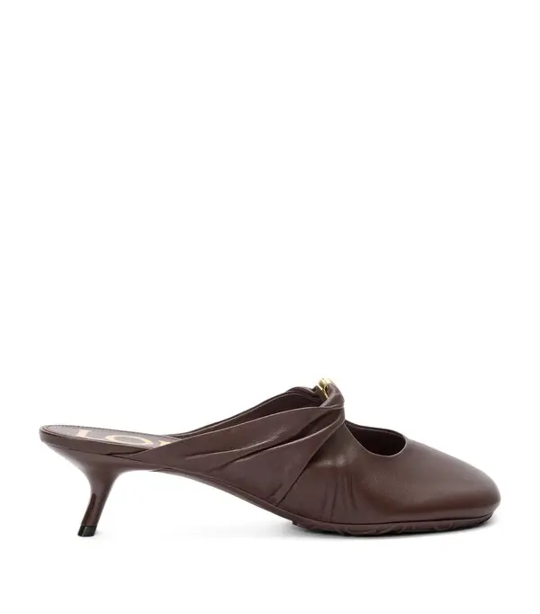 Loewe Lambskin Pebble Heeled Mules