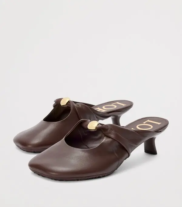 Loewe Lambskin Pebble Heeled Mules