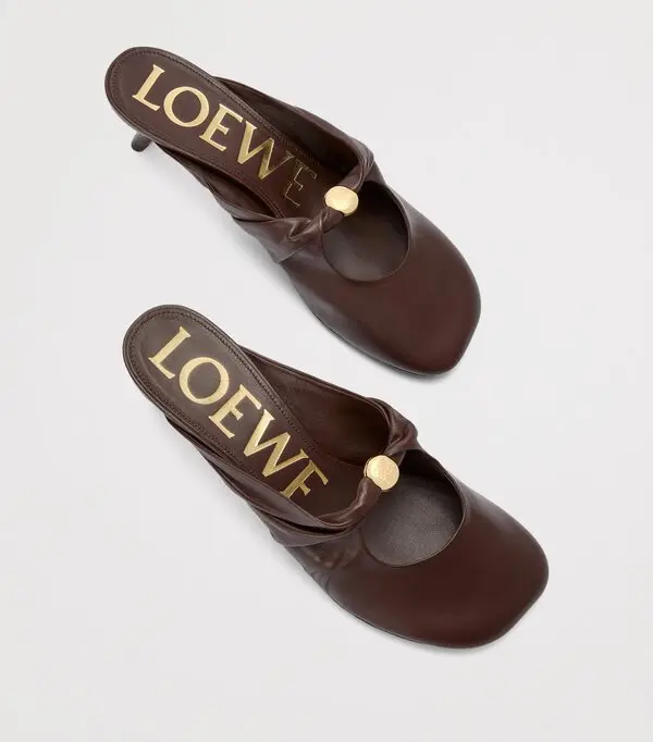 Loewe Lambskin Pebble Heeled Mules