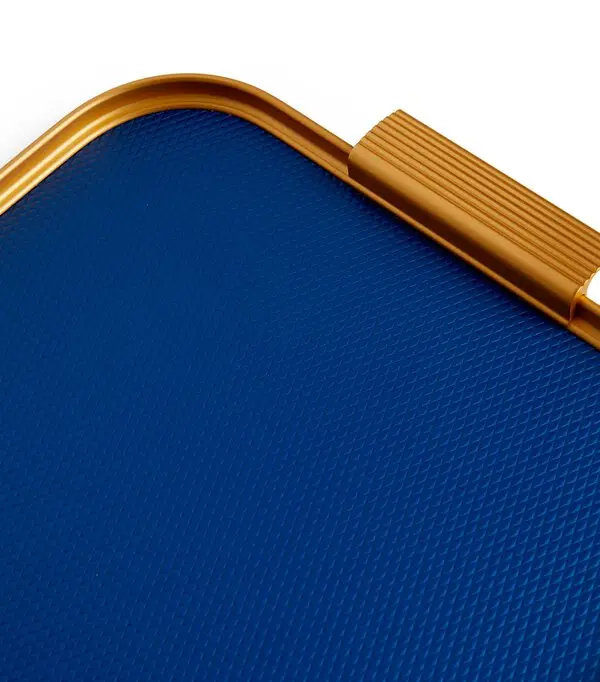 KAYMET Ribbed Metal Tray - Blue