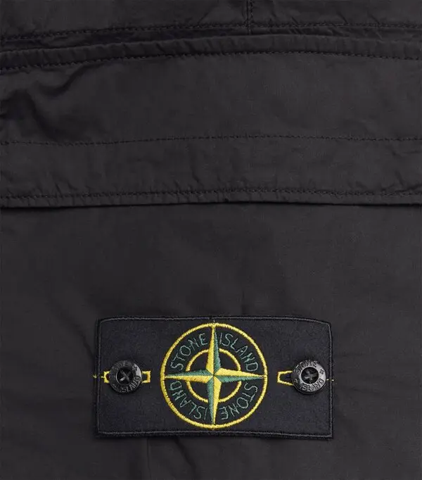 Stone Island Stretch-cotton Cargo Trousers - Black