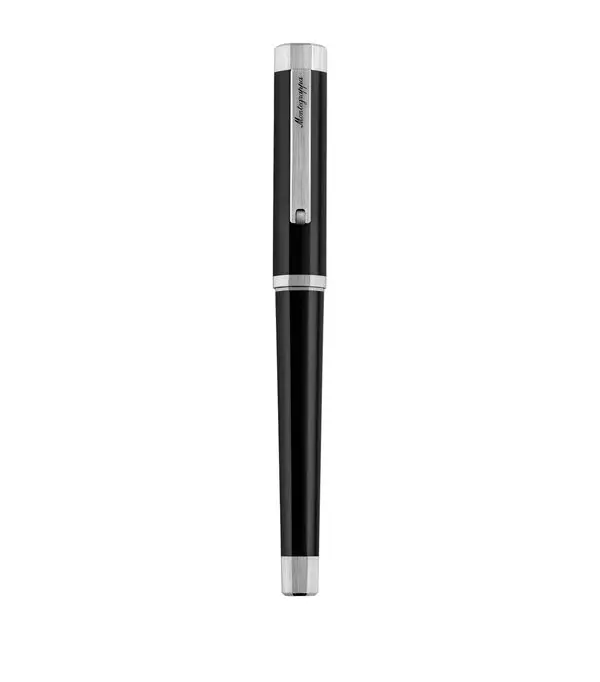 MONTEGRAPPA White Gold And Palladium-trim Otto Fountain Pen - Black
