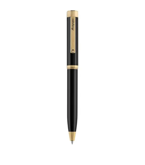 MONTEGRAPPA Yellow Gold-trim Otto Ballpoint Pen - Black