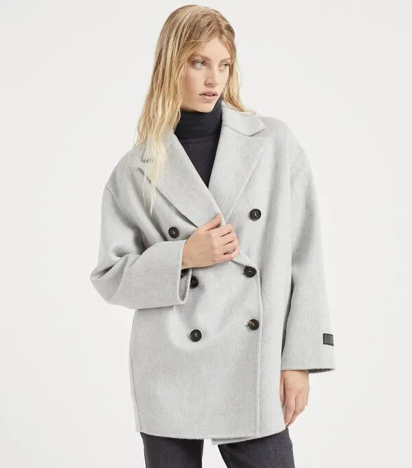Brunello Cucinelli Cashmere Double-breasted Pea Coat
