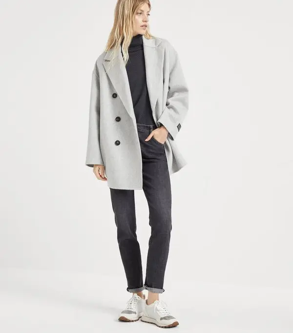 Brunello Cucinelli Cashmere Double-breasted Pea Coat