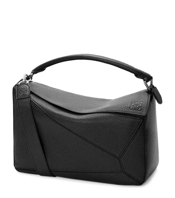 Loewe Large Puzzle Edge Top-handle Bag - Black