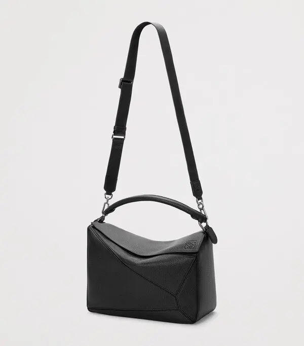 Loewe Large Puzzle Edge Top-handle Bag - Black