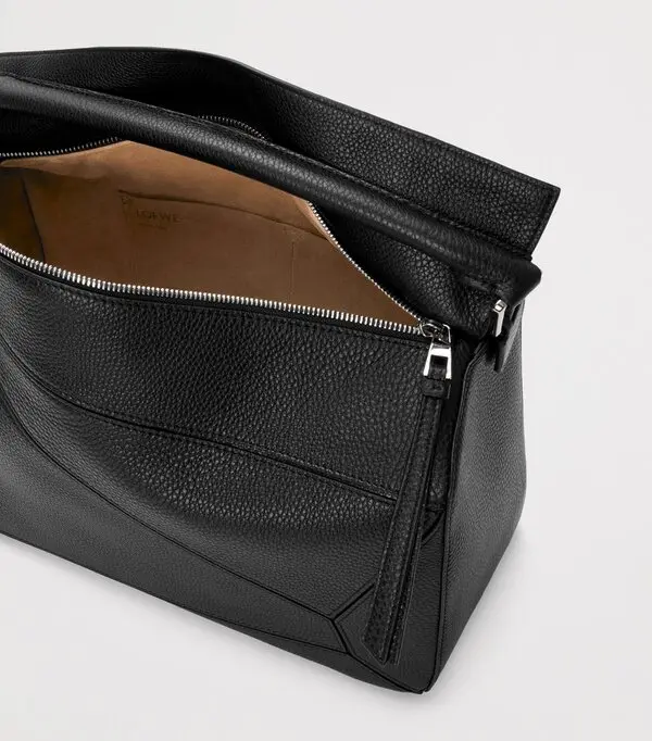 Loewe Large Puzzle Edge Top-handle Bag - Black
