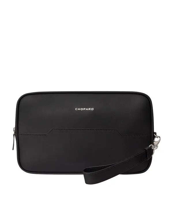 Chopard Leather Clutch With Wrist Strap - Black