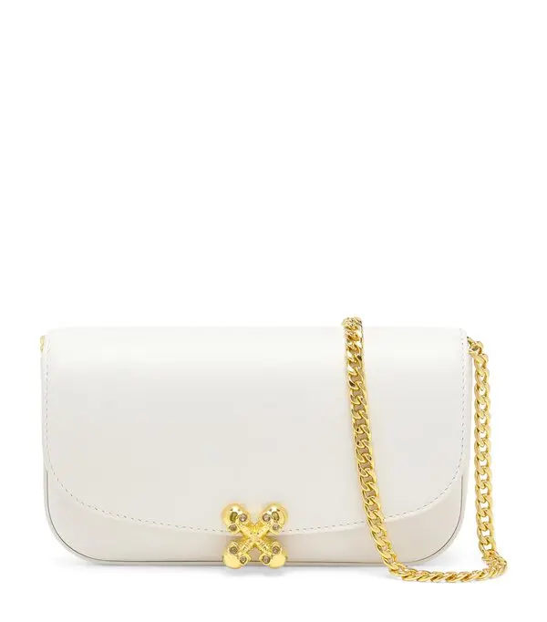 Alexander McQueen Small Skull Flower Cross-body Bag - White