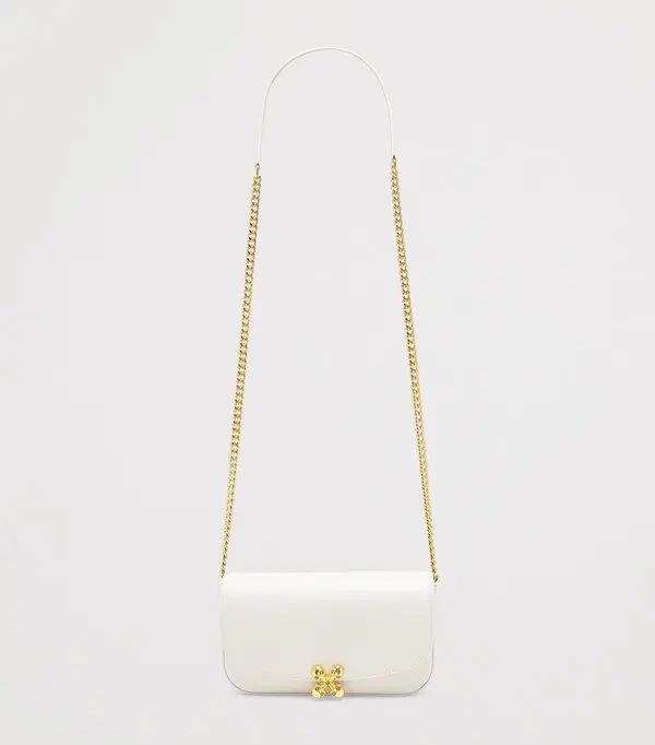 Alexander McQueen Small Skull Flower Cross-body Bag - White