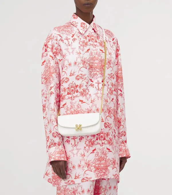 Alexander McQueen Small Skull Flower Cross-body Bag - White