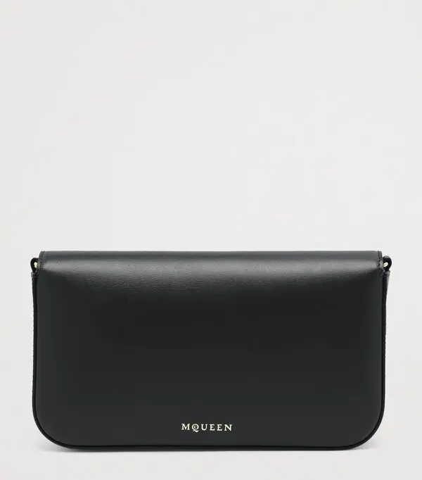 Alexander McQueen Leather Shoulder Bag With Skull Flower Clasp - Black