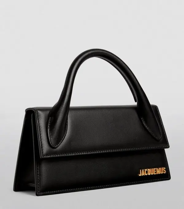 Jacquemus Leather Le Chiquito Long Top-handle Bag - Black