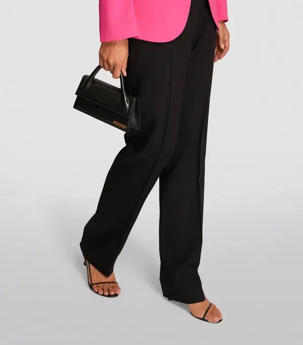 Jacquemus Leather Le Chiquito Long Top-handle Bag - Black
