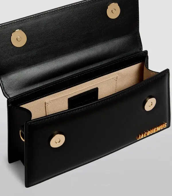 Jacquemus Leather Le Chiquito Long Top-handle Bag - Black