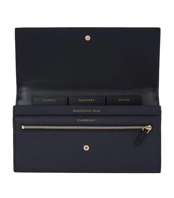 Smythson Leather Marshall Travel Wallet