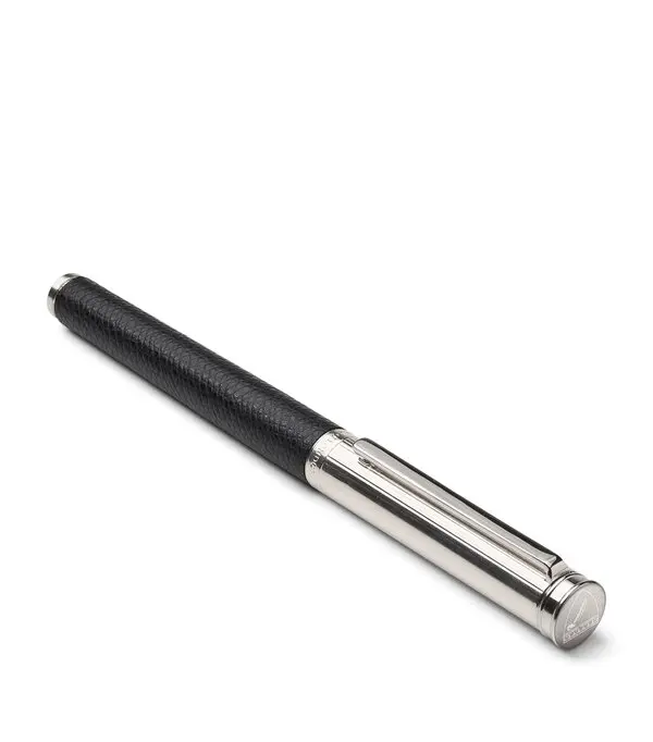 ASPINAL OF LONDON Leather Rollerball Pen - Black