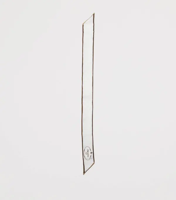 Prada Silk Twill Skinny Scarf