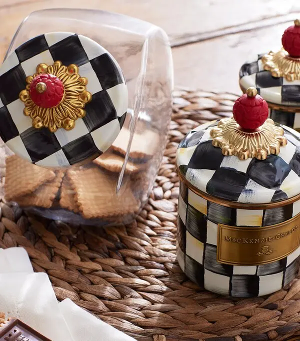 MACKENZIE-CHILDS Small Courtly Check Canister
