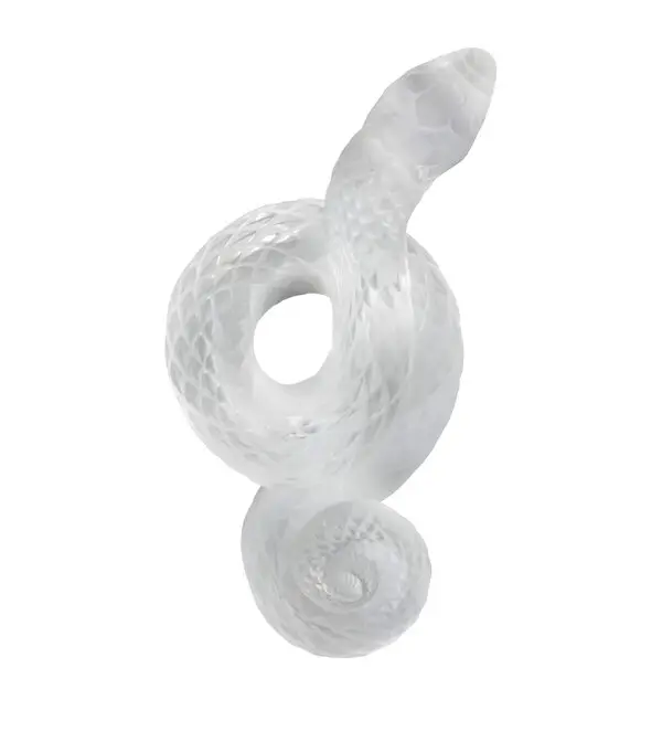 Lalique Crystal Snake Sculpture