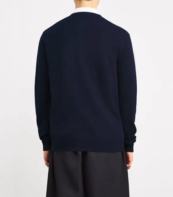 Play Comme Des Garcon Wool Heart Cardigan