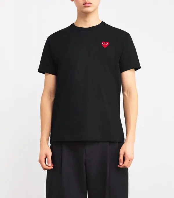 Play Comme Des Garcon Heart Logo T-shirt - Black