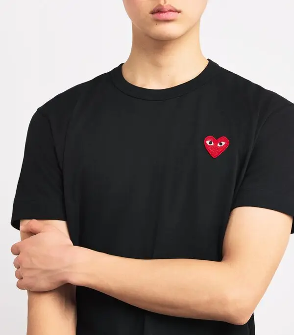 Play Comme Des Garcon Heart Logo T-shirt - Black