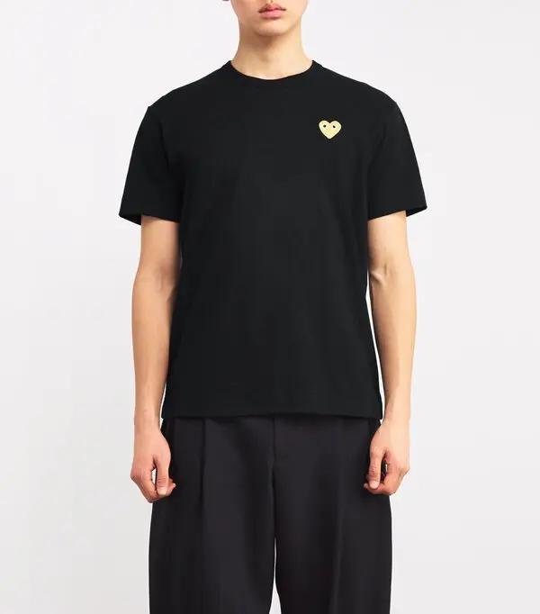 Play Comme Des Garcon Heart Logo T-shirt - Black