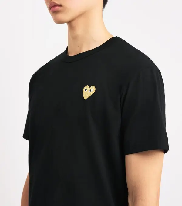 Play Comme Des Garcon Heart Logo T-shirt - Black