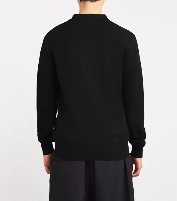 Play Comme Des Garcon Wool Heart Cardigan