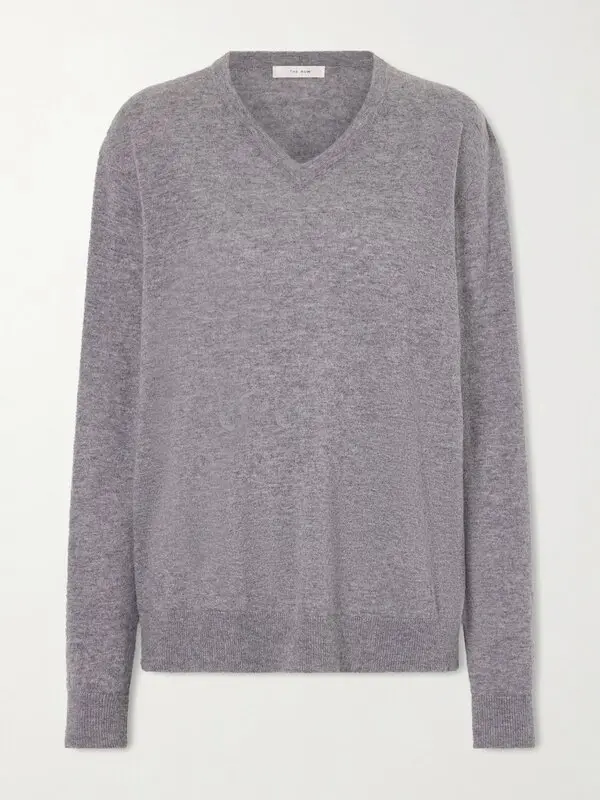THE ROW Nian Cashmere Sweater - Gray