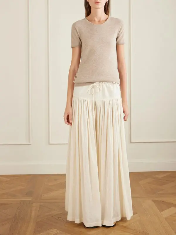 THE ROW Berenice Pleated Wide-leg Pants - Neutrals