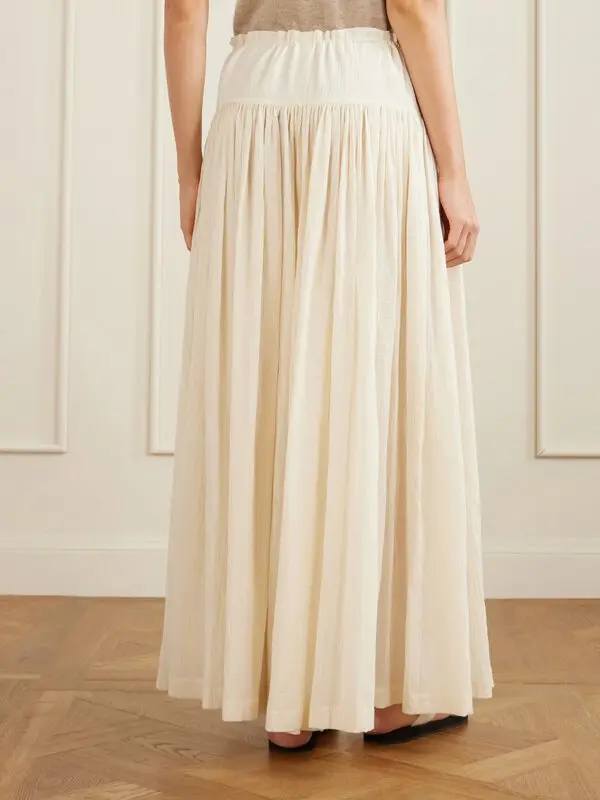THE ROW Berenice Pleated Wide-leg Pants - Neutrals
