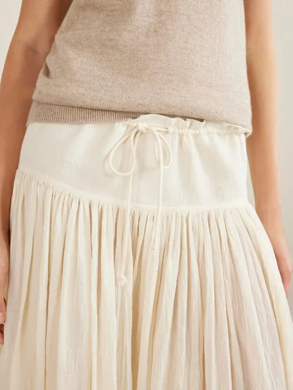 THE ROW Berenice Pleated Wide-leg Pants - Neutrals