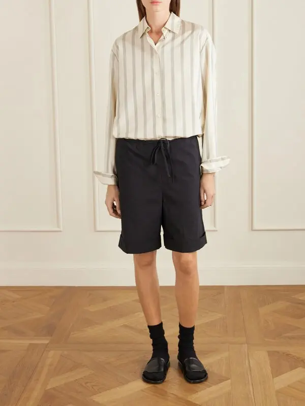 THE ROW Emiliano Cotton-poplin Shorts