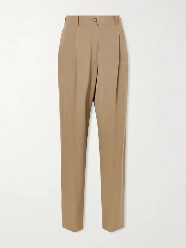 THE ROW Gianni Pleated Wool Pants