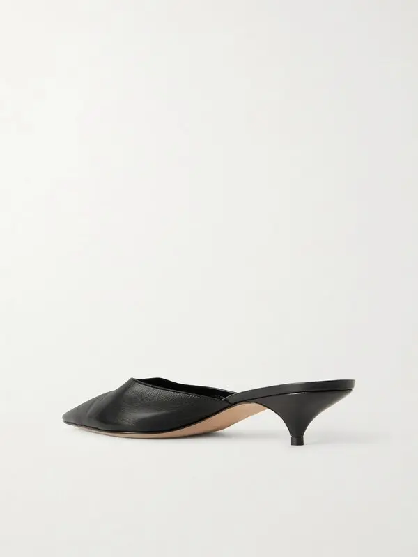 THE ROW Lisa Polished Leather Mules