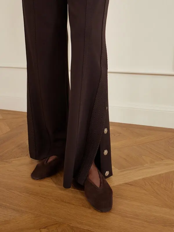 Another Tomorrow Stretch-jersey Straight-leg Track Pants
