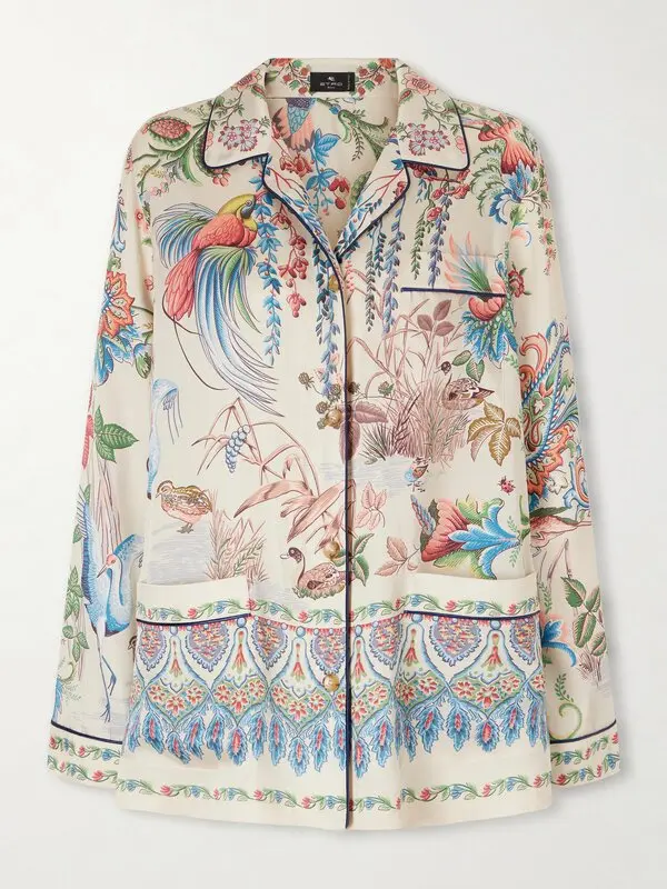 Etro Printed Satin Shirt - Multi