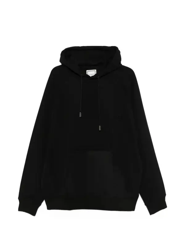 WOOYOUNGMI Hooded Sweatshirt With Logo Patch - Black
