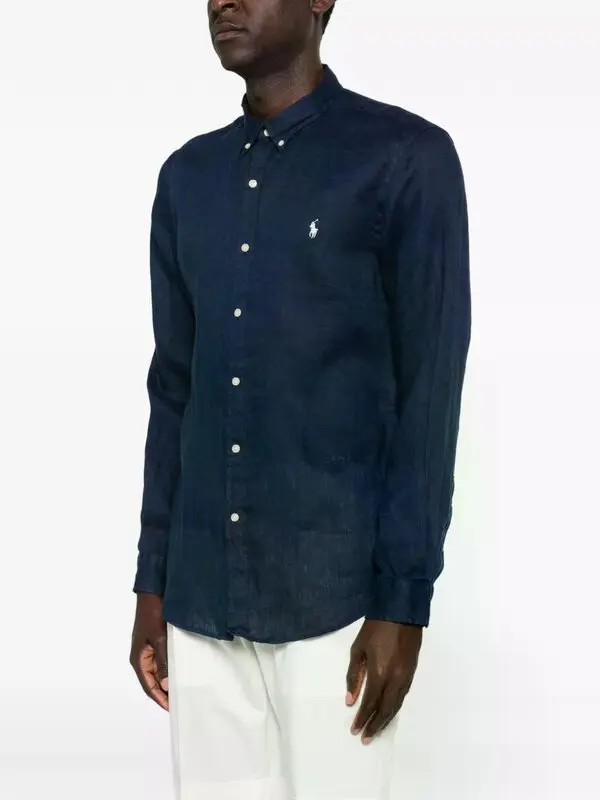 Polo Ralph Lauren Button-down Shirt With Logo Detail - Blue